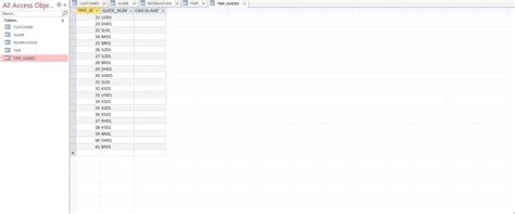 Solved Using Access 2016 5 Create A View Named Maintrips