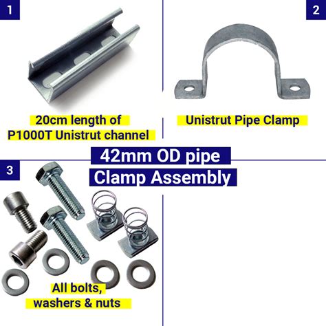 Unistrut Pipe Clamp Assemblies And Kits Domino Clamps