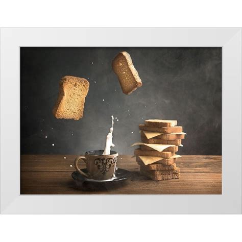 Bader Ali 24x19 White Modern Wood Framed Museum Art Print Titled Splash