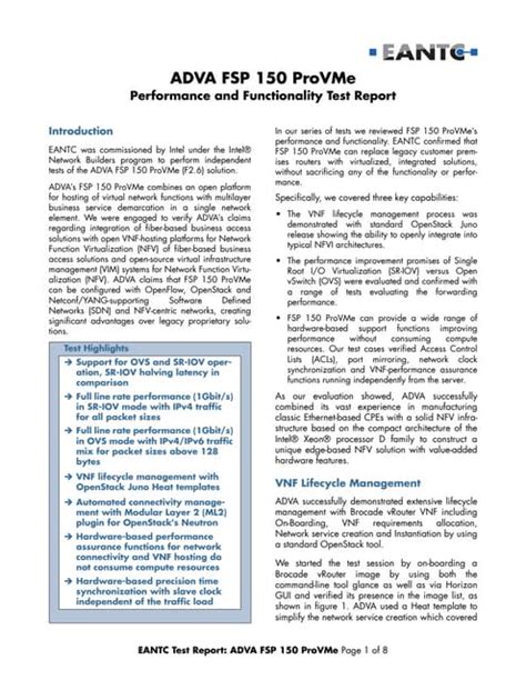 Eantc Test Report Adva Fsp 150 Provme Pdf