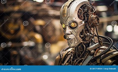 Robotic Arm Meticulously Assembling A Circuit Board On A Conveyor Belt In A Futuristic Highly