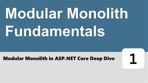 Modular Monolith In Aspnet Core Deep Dive 1 Modular Monolith