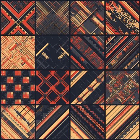 Filipino Tnalak Weaving Patterns With Intricate Designs Premium Ai Generated Vector