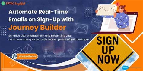Automate Real Time Emails On Sign Up With Journey Builder Sfmc Simplified