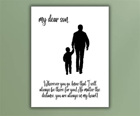 My Dear Son Printable Father And Son Nursery Art Pdf Etsy