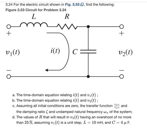 Solved For the electric circuit shown in Fig ㅁ Chegg com