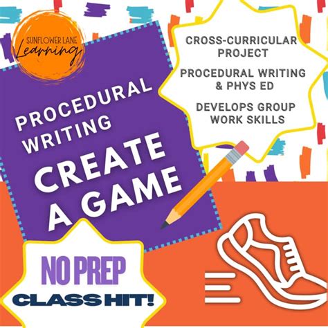 Procedural Writing Make Your Own Game Cross Curricular Project
