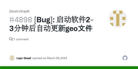 Bug 启动软件2 3分钟后自动更新geo文件 · Issue 4898 · 2dustv2rayn · Github