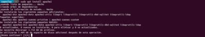 Servidor web Apache instalación en Ubuntu