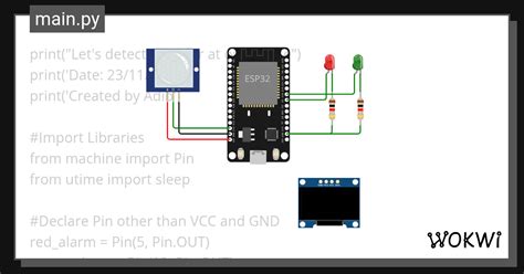 Intruder Detection Device Wokwi Esp32 Stm32 Arduino Simulator