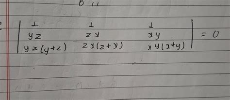 Solve The Following Boolean Expression Yz Zx Xy 0 Given Also