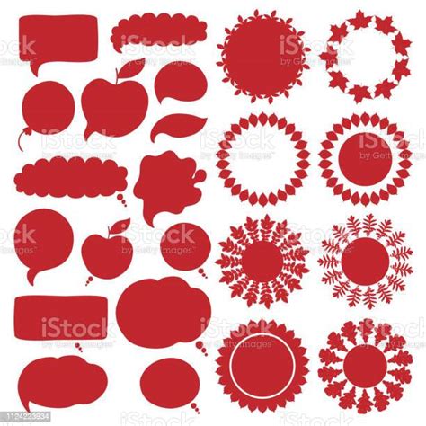 벡터 연설 거품 원형 레이블 만다라 둥근 형태 그런 지 잎 세트와 프레임 낙서 0명에 대한 스톡 벡터 아트 및 기타 이미지 0명 개체 그룹 기이함 Istock