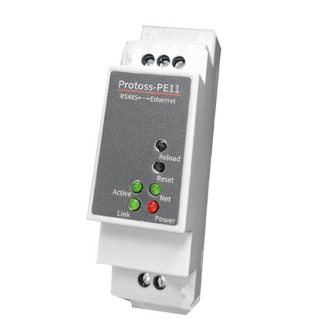 DIN Rail Serial Port RS485 To Ethernet Converter Server Protoss MQTT PE11 H Support Modbus RTU