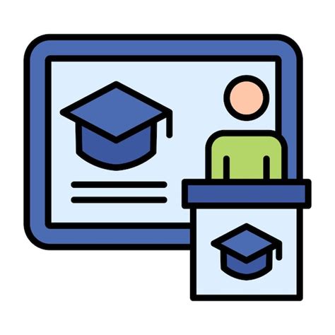 Premium Vector Lecture Flat Illustration