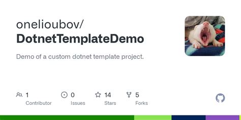 Github Onelioubovdotnettemplatedemo Demo Of A Custom Dotnet Template Project