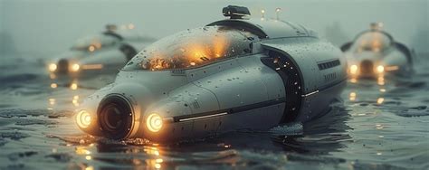 Premium Photo Autonomous Underwater Drones Exploring The Ocean Background