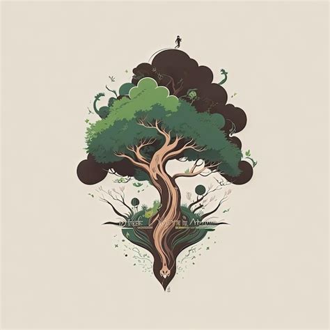 Premium Vector Vector Illustration Logo Tree Environmental Design