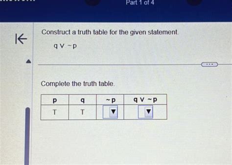Part Of Construct A Truth Table For The StudyX