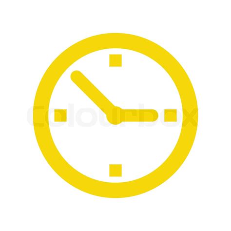 Icon Clock Yellow Stock Vector Colourbox