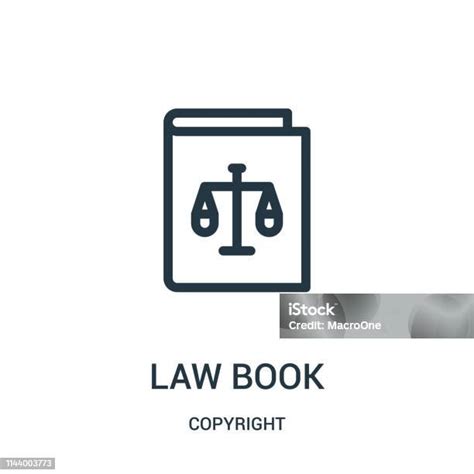 저작권 컬렉션에서 법률 책 아이콘 벡터 얇은 라인 법률 책 개요 아이콘 벡터 일러스트 레이 션입니다 골동품에 대한 스톡 벡터 아트 및 기타 이미지 Istock