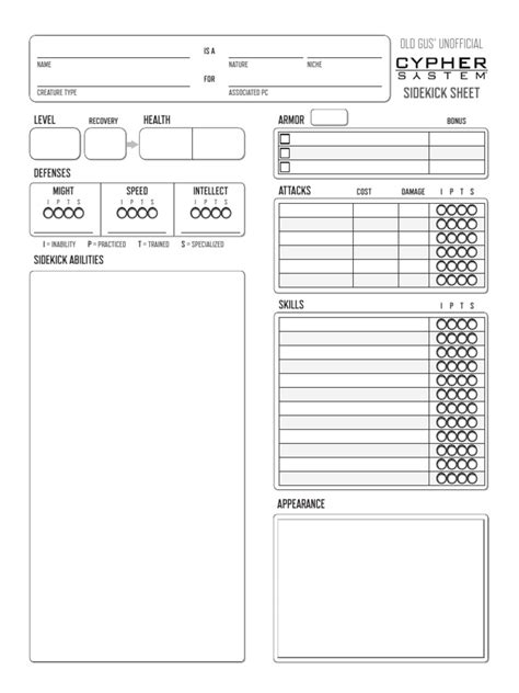 Cypher Og Csrd Old Gus Sidekick Sheet Pdf