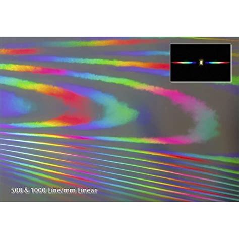 Rainbow Symphony Diffraction Grating Sheet 500 Lines Mm 6x12 Holographic Optical Elements H