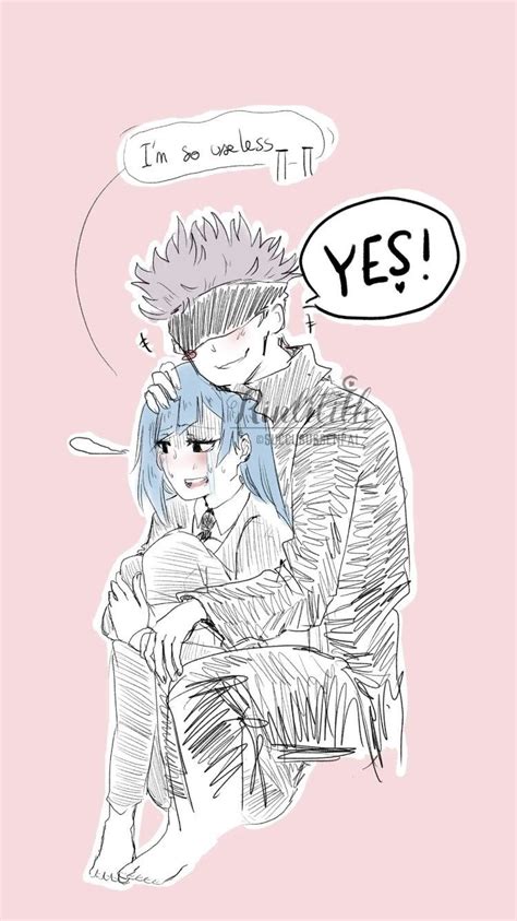 Gojo Satoru x Miwa Kasumi Jujutsu Kaisen Nguồn Tweetter Jujutsu Ecards Memes Anime Art