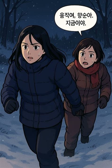 강을 건넌 이름 1화 강을 건너던 밤 웹툰 북한 탈북 두만강 모녀 겨울도강 서울살이 탈북민 윤예라 남북사랑나눔터 대표 작가 윤예라 탈북민 탈출기