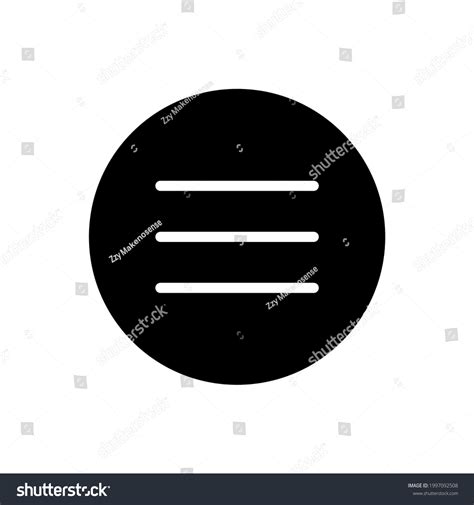menu bar button icon rounded style stock vector royalty free 1997092508 shutterstock