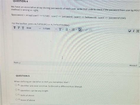 Solved Question 4 We Have An Associative Array Storing