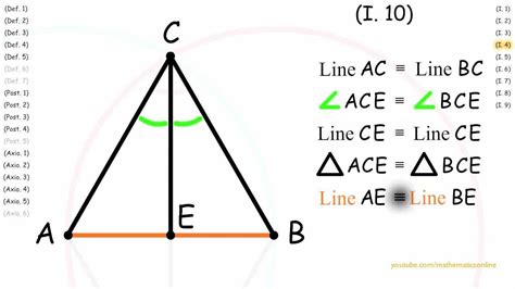 I 10 Bisect A Line Proof Youtube