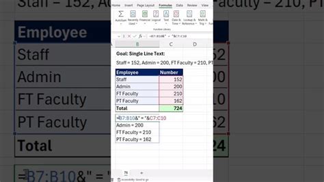 Excel Textjoin Function Trick To Join Text From 2 Columns Into 1 Cell Excel Short Magic Trick