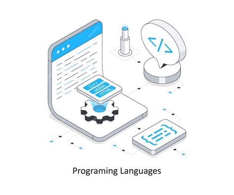 Premium Vector Programing Languages Isometric Stock Illustration Eps 10 File