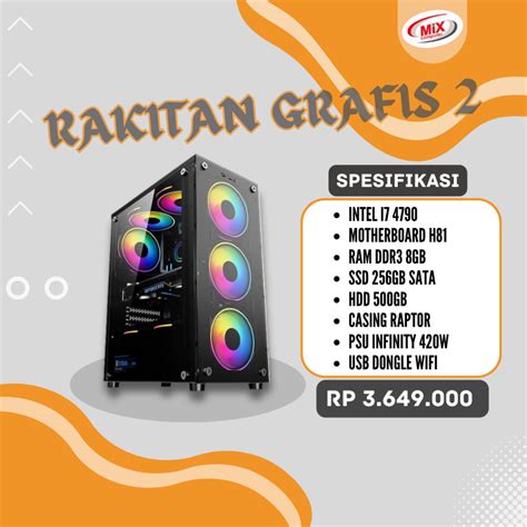 Jual Paket PC Desain Komputer Rakitan Set Lengkap Core I SSD GB Ram GB Tanpa