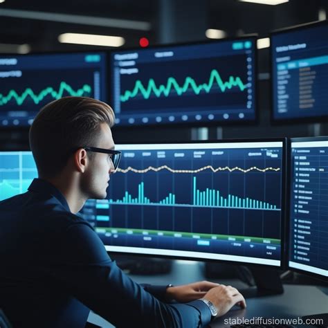 Software Engineer Watching At Dashboard With Application Performance