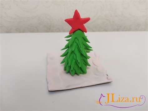 Как слепить елку из воздушного пластилина поэтапно
