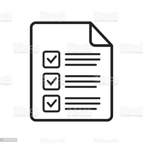체크리스트 벡터 아이콘입니다 문서 아이콘입니다 그래픽 및 웹 디자인을 위해 흰색 배경에 고립 된 검은 색 그림 긴급 개념에 대한 스톡 벡터 아트 및 기타 이미지 Istock