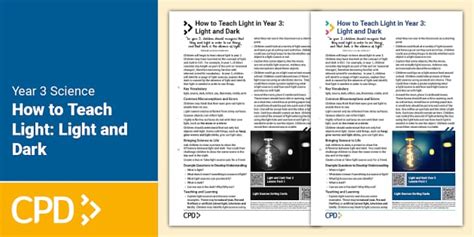 How To Teach Light In Year 3 Light And Dark Teacher Made