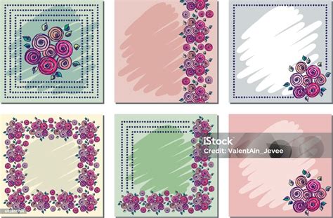 벡터 꽃 프레임 카드 테두리의 집합입니다 인사말 카드입니다 다른 템플릿을 화려한 손으로 그린 꽃과 단풍 그래픽 일러스트입니다 벡터 디자인입니다 카드 공백 및 폼의