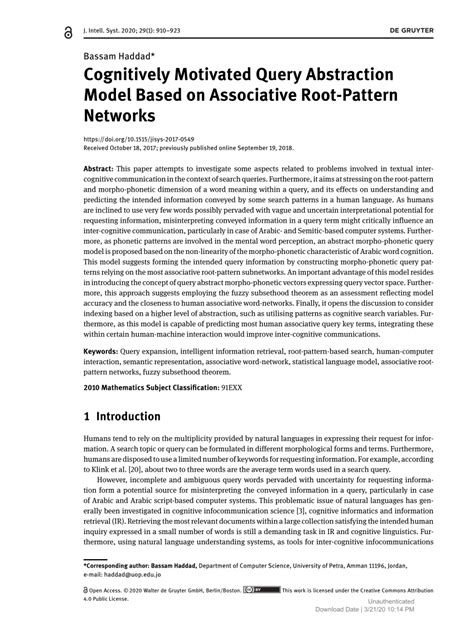pdf cognitively motivated query abstraction model based on