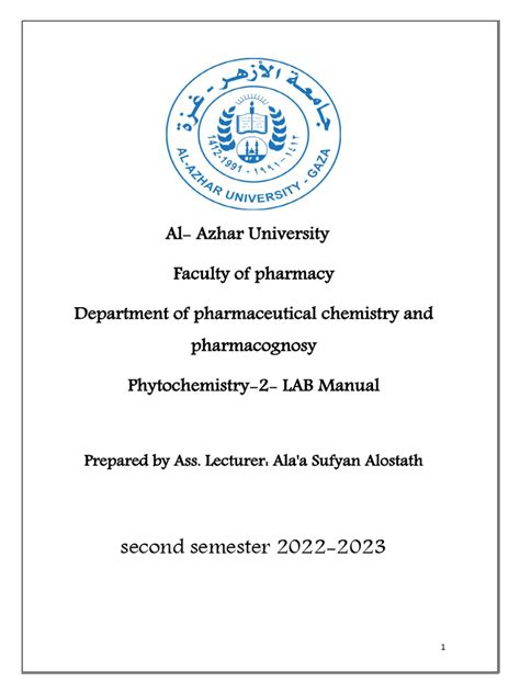 Phytochemistry 2 Lab Manual Pdf Alkaloid Polyphenol