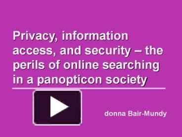 Privacy Information Access And Security Presentation Free To Download