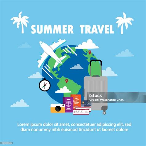 그것은 세계에 Traveltrip에 여름 시간 이다 세계 여행 휴가입니다 도 여행입니다 관광 사업입니다 여행 배너입니다 여행입니다 그림 여행 현대 평면 디자인입니다 휴가에