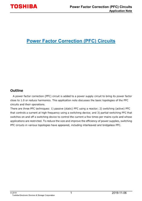 Power Factor Correction Pfc Circuits Application Note Docslib