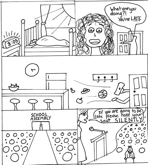 Week 3 Comic Strip Late For Assembly On Behance