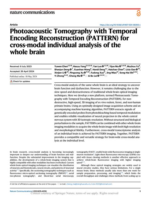 Pdf Photoacoustic Tomography With Temporal Encoding Reconstruction