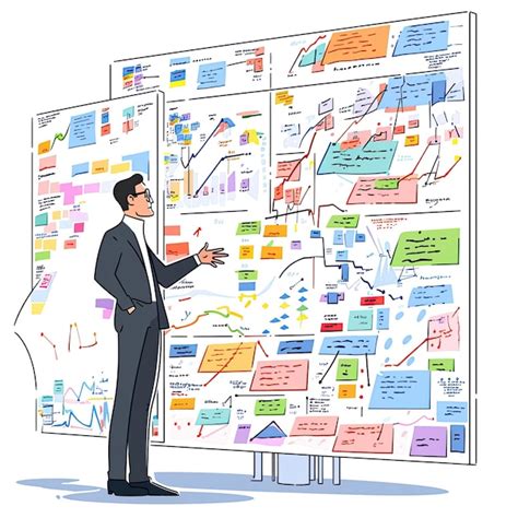 Premium Photo Businessman Presenting Charts And Graphs On Whiteboard