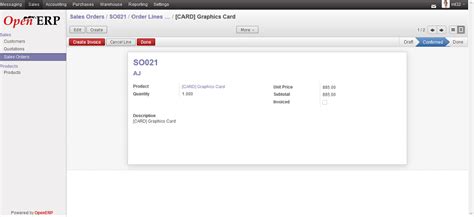 การใช้งานโปรเเกรม Open Erp ในส่วน Some Order Lines การทำใบเเจ้งหนี้เเบบรายการ เว็บบอร์ด Php