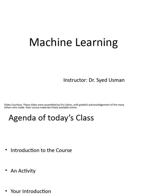 Ml Lecture1 Pdf Machine Learning Deep Learning