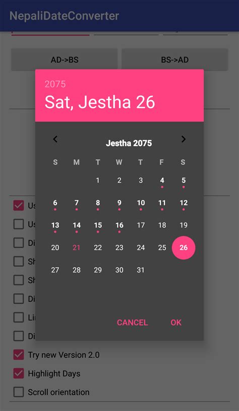 Github Keyrunhornetdatepickerconverter Nepali Date Picker With